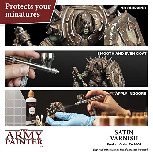 The Army Painter Warpaints Air Airbrush Satin Varnish 18ml Acrylic Paint for Airbrush, Wargaming and Modelling