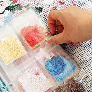 Diamond Painting Storage Containers Beads Storage Book A5 Binder with Pockets, Self Sealing Plastic Bags Number Stickers DIY Diamond Painting Accessories Tools