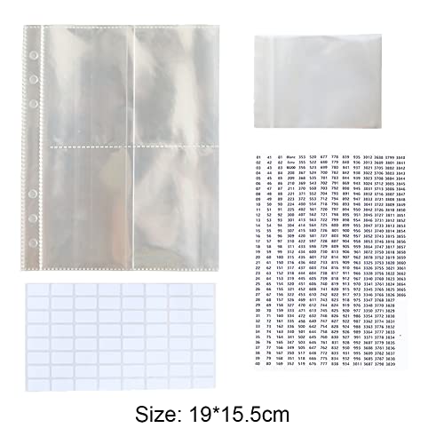 Diamond Painting Storage Containers Beads Storage Book A5 Binder with Pockets, Self Sealing Plastic Bags Number Stickers DIY Diamond Painting Accessories Tools