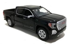 2019 gmc sierra 1500 denali crew cab pickup truck black 1/24-1/27 diecast model car by motormax 79362