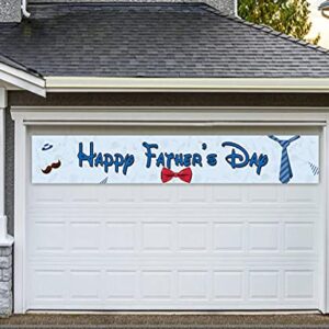 Large Happy Father?¡¥s Day Banner, Fathers Day Decorations, Father?¡¥s Day Party Supplies Decoration, Fathers Day Party Backdrop (9.8 x 1.6 ft)