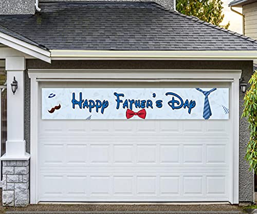 Large Happy Father?¡¥s Day Banner, Fathers Day Decorations, Father?¡¥s Day Party Supplies Decoration, Fathers Day Party Backdrop (9.8 x 1.6 ft)