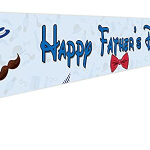 Large Happy Father?¡¥s Day Banner, Fathers Day Decorations, Father?¡¥s Day Party Supplies Decoration, Fathers Day Party Backdrop (9.8 x 1.6 ft)