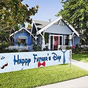 Large Happy Father?¡¥s Day Banner, Fathers Day Decorations, Father?¡¥s Day Party Supplies Decoration, Fathers Day Party Backdrop (9.8 x 1.6 ft)