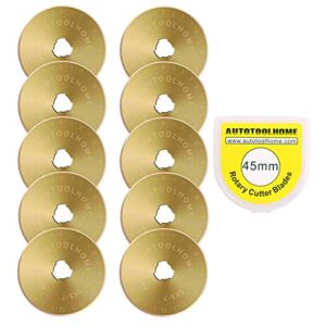 titanium coated rotary cutter blades 45mm 10 pack replacement blades quilting scrapbooking sewing arts crafts,sharp and durable