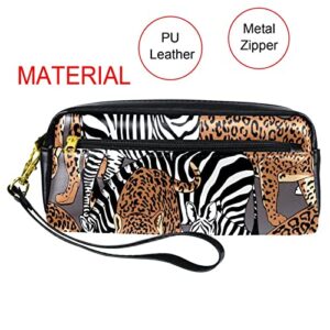 Pencil Case,Pen Pencil Pouch Portable Bag,Stationery Organizer for School,Zebra Leopard Print Decoration