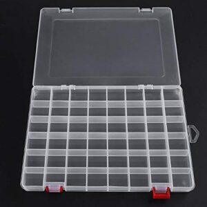 48 grids plastic box adjustable jewelry box beads pills nail art storage box organizer for the office housekeeping organization