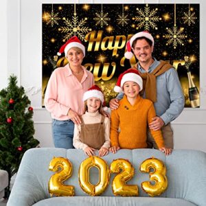 New Years Backdrop Banner Decoration 2023 Happy New Year Backdrop Eve Party Supplies New Year Backdrop for New Year Party Indoor Outdoor