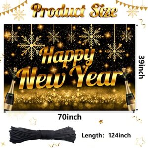 New Years Backdrop Banner Decoration 2023 Happy New Year Backdrop Eve Party Supplies New Year Backdrop for New Year Party Indoor Outdoor