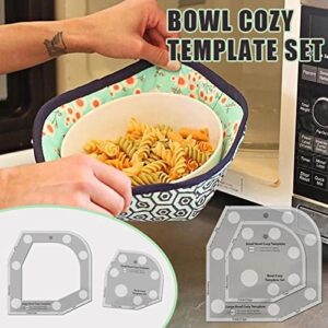 Bowl Cozy Template, Quilting Hot Bowl Rack Insulated Microfiber and Sponge Heat Resistant Acrylic Bowl Cozy Pattern Template for Hot and Cold Food Bowl Rack DIY Kitchen Art Craft