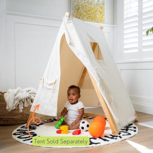 Avenlur Spruce Baby, Toddler Foldable Swing Set with Stand Children Ages 6 Months to 3 Years Montessori, Waldorf Style Self Standing Indoor Swingset Home, Child Day Care, Preschool