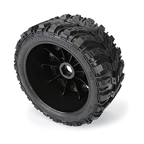 Pro-line Racing 1/6 Masher X HP Belted Fr/Rr 5.7" MT Tires Mounted 24mm Black Raid 2 PRO1017610