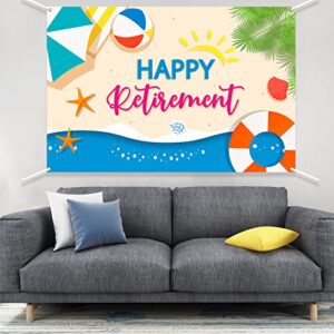 Dill-Dall Happy Retirement Backdrops Banner, Retirement Party Decorations, Women or Men Retirement Photography Backgrounds