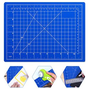 12″ x 9″ rotary cutting mat, caffox a4 cutting mat self healing sewing mat for crafts double-side cutting board for fabric, hobby quilting, clay, model and scrapbookin