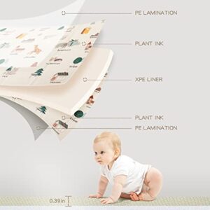 Baby Mat for Floor, 71" x 79" Large Foldable Foam Play Mat for Babies and Toddlers, Crawling Playmat, Reversible Waterproof Kids Play Mat, Play & Tummy Time, Indoor & Outdoor Use