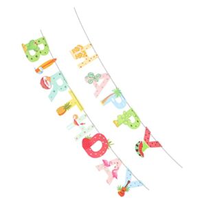 upkoch birthday banner hawaiian party decoration hawaiian happy birthday banner pennant hawaiian bunting garland tropical decorations hawaiian party supplies