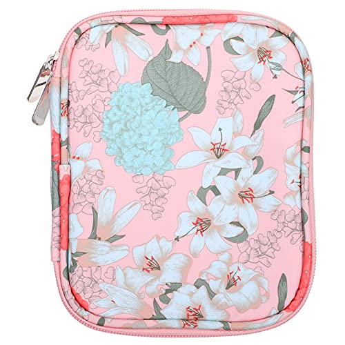 FAVOMOTO Empty Knitting Yarn Web Layer Crochet Tools Carrying Pockets Accessories Double-Layer Bags Hook Oxford Flower & Bag Various Pocket Hooks Travel Tote Pink Portable Case Cloth