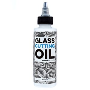 glass cutting oil with precision application top – 4 ounces – made in usa custom-formulated for an array of glass cutters and glass cutting applications including bottles