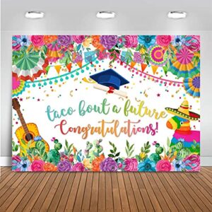 mocsicka mexican graduation backdrop congrats grad fiesta party decorations taco bout a future bachelor fiesta decor class of 2023 cactus backdrops (8x6ft(96×72 inch))