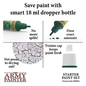 The Army Painter Hobby Starter Miniatures Paint Set, 10 Model Paints with Highlighting Brush Bundle with 100 Stainless Steel Mixing Balls for Model Paints for Plastic Models- Miniature Painting Kit