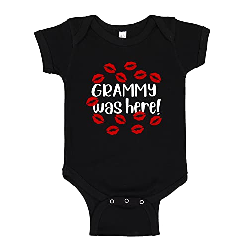 The Shirt Den Grammy was Here Baby Bodysuit One Piece 24 mo Black