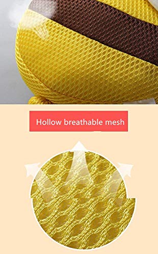 Baby Head Protector - Baby Walker Protective Head Adjustable Baby Safety Mat Protective Head Cute Bee Suitable Age 4-36 Months (Yellow)