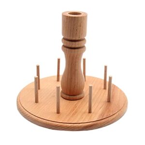 dynwave wooden 8 spool yarn holder thread rack crocheting tool wool cord organizer storage knitting embroidery tangling yarn dispenser accessories