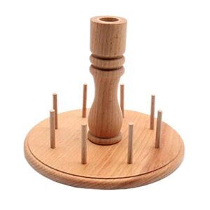 DYNWAVE Wooden 8 Spool Yarn Holder Thread Rack Crocheting Tool Wool Cord Organizer Storage Knitting Embroidery Tangling Yarn Dispenser Accessories