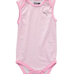 PUMA Baby Girls' Short Sleeve 5-Pack Bodysuit (12 Months, Chalk Pink)