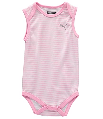 PUMA Baby Girls' Short Sleeve 5-Pack Bodysuit (12 Months, Chalk Pink)