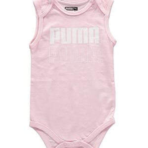 PUMA Baby Girls' Short Sleeve 5-Pack Bodysuit (12 Months, Chalk Pink)