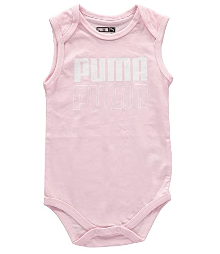 PUMA Baby Girls' Short Sleeve 5-Pack Bodysuit (12 Months, Chalk Pink)