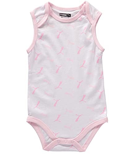 PUMA Baby Girls' Short Sleeve 5-Pack Bodysuit (12 Months, Chalk Pink)