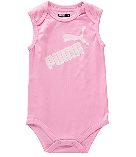 PUMA Baby Girls' Short Sleeve 5-Pack Bodysuit (12 Months, Chalk Pink)