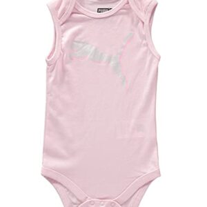 PUMA Baby Girls' Short Sleeve 5-Pack Bodysuit (12 Months, Chalk Pink)