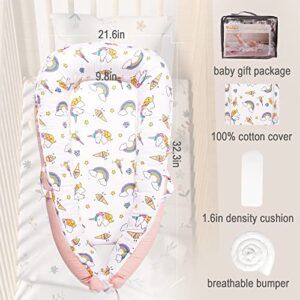 Baby Lounger Cover Baby Nest Cover for Baby Girls Boys Soft Breathable Sleep Bed Cover Fits 0-24 Months Newborn Infant Babies