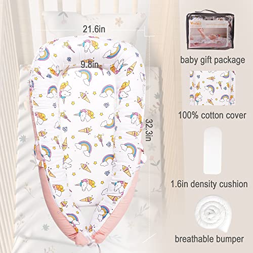 Baby Lounger Cover Baby Nest Cover for Baby Girls Boys Soft Breathable Sleep Bed Cover Fits 0-24 Months Newborn Infant Babies