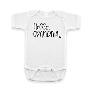 pineapple pancake kids pregnancy announcement for grandmother hello, grandma infant bodysuit