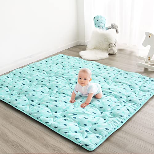 SPRINGSPIRIT Baby Play Mat for Boys Girls, 50'' x 50'' Play Mat for LIAMST and TODALE Baby Playpen, One-Piece Crawling Play Mat for Baby, Non Slip Playmat for Babies, Toddlers, Dinosaur