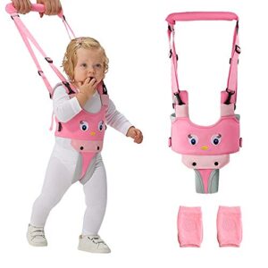 orangehome baby walker, toddler walking harness assistant, handheld walk helper babies, safety harnesses breathable help stand up&walk learning helper for 7-24 month infant activity-pink