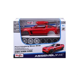 Maisto 1:24 Scale Assembly Line 2012 Ford Mustang Boss 302 Die-Cast Vehicle (Colors May Vary)