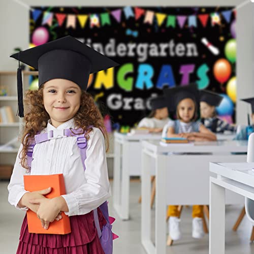 Kindergarten Graduation Party Decorations Backdrop Preschool Graduate Banner for Kids Pre-K Congrats Grad Background Class of 2022 Ceremony Supplies Congratulations Grad School Prom Party Favors