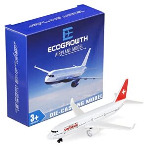 ecogrowth model planes swiss plane airplane model airplane toy plane die-cast planes for collection & gifts for christmas, birthday