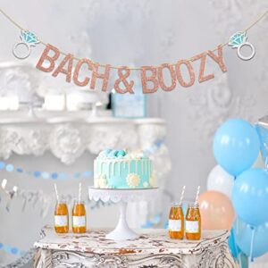 Deloklte Bach & Boozy Banner - Bridal Shower, Bachelorette Party Decorations Banner - Bach Party Decorations, Bachelorette Party Supplies, Rose Gold