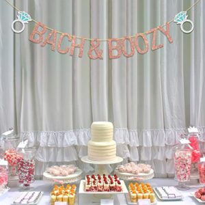 Deloklte Bach & Boozy Banner - Bridal Shower, Bachelorette Party Decorations Banner - Bach Party Decorations, Bachelorette Party Supplies, Rose Gold