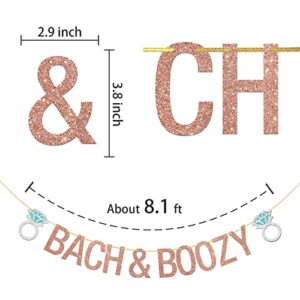 Deloklte Bach & Boozy Banner - Bridal Shower, Bachelorette Party Decorations Banner - Bach Party Decorations, Bachelorette Party Supplies, Rose Gold