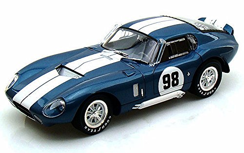 1965 Shelby Cobra Daytona Coupe #98, Blue w/ White Stripes - Shelby SC130 - 1/18 Scale Diecast Model Toy Car