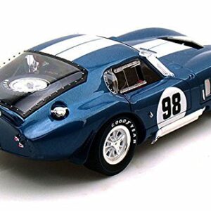 1965 Shelby Cobra Daytona Coupe #98, Blue w/ White Stripes - Shelby SC130 - 1/18 Scale Diecast Model Toy Car