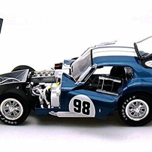 1965 Shelby Cobra Daytona Coupe #98, Blue w/ White Stripes - Shelby SC130 - 1/18 Scale Diecast Model Toy Car