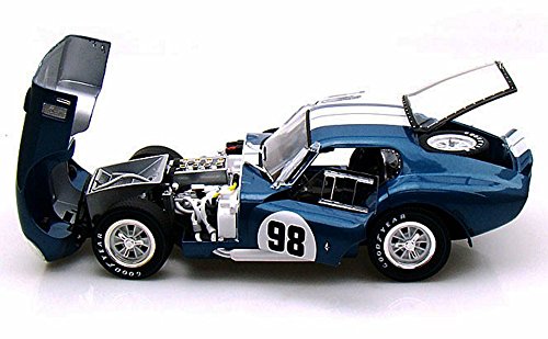 1965 Shelby Cobra Daytona Coupe #98, Blue w/ White Stripes - Shelby SC130 - 1/18 Scale Diecast Model Toy Car